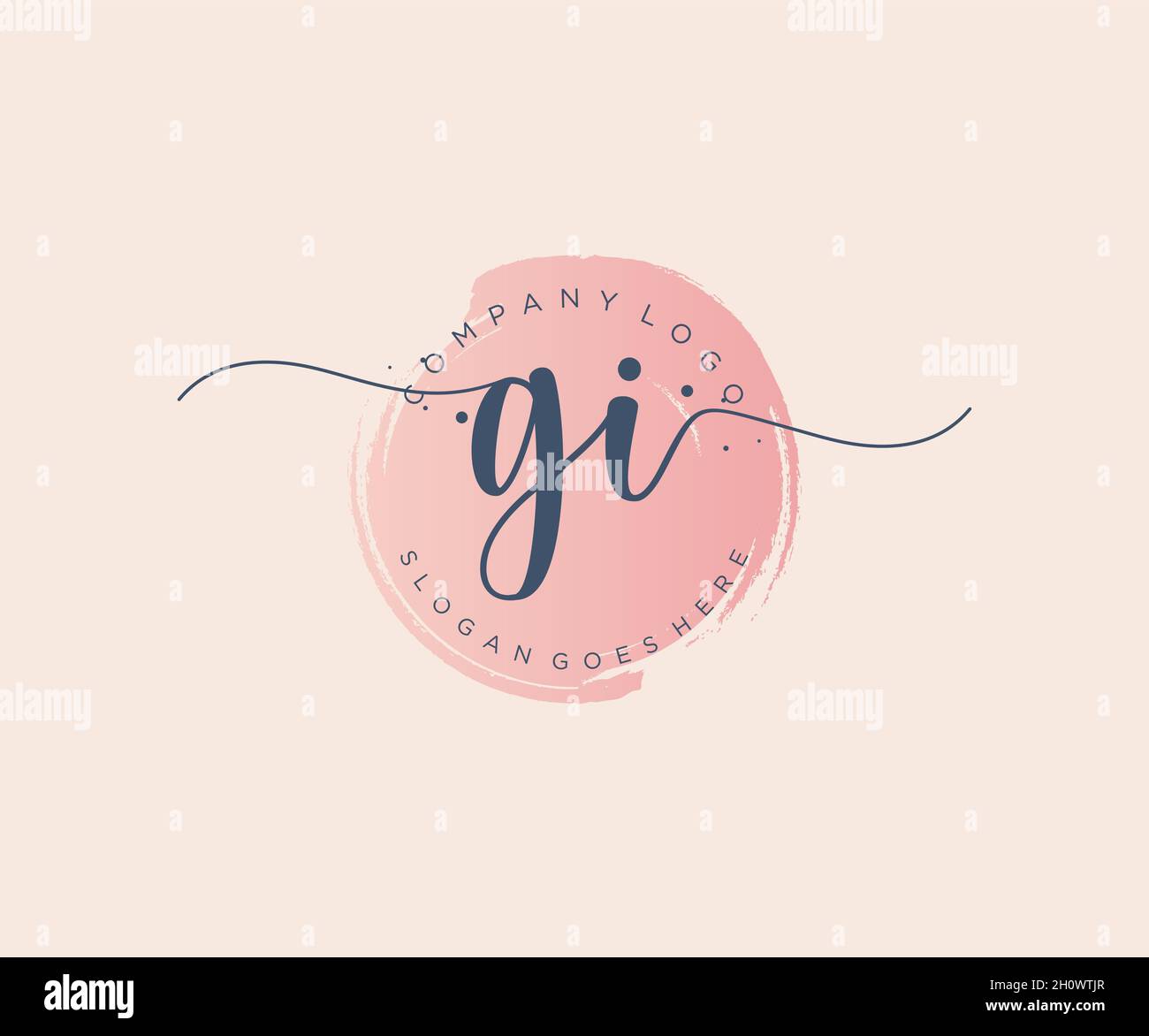 GI feminine logo. Usable for Nature, Salon, Spa, Cosmetic and Beauty ...