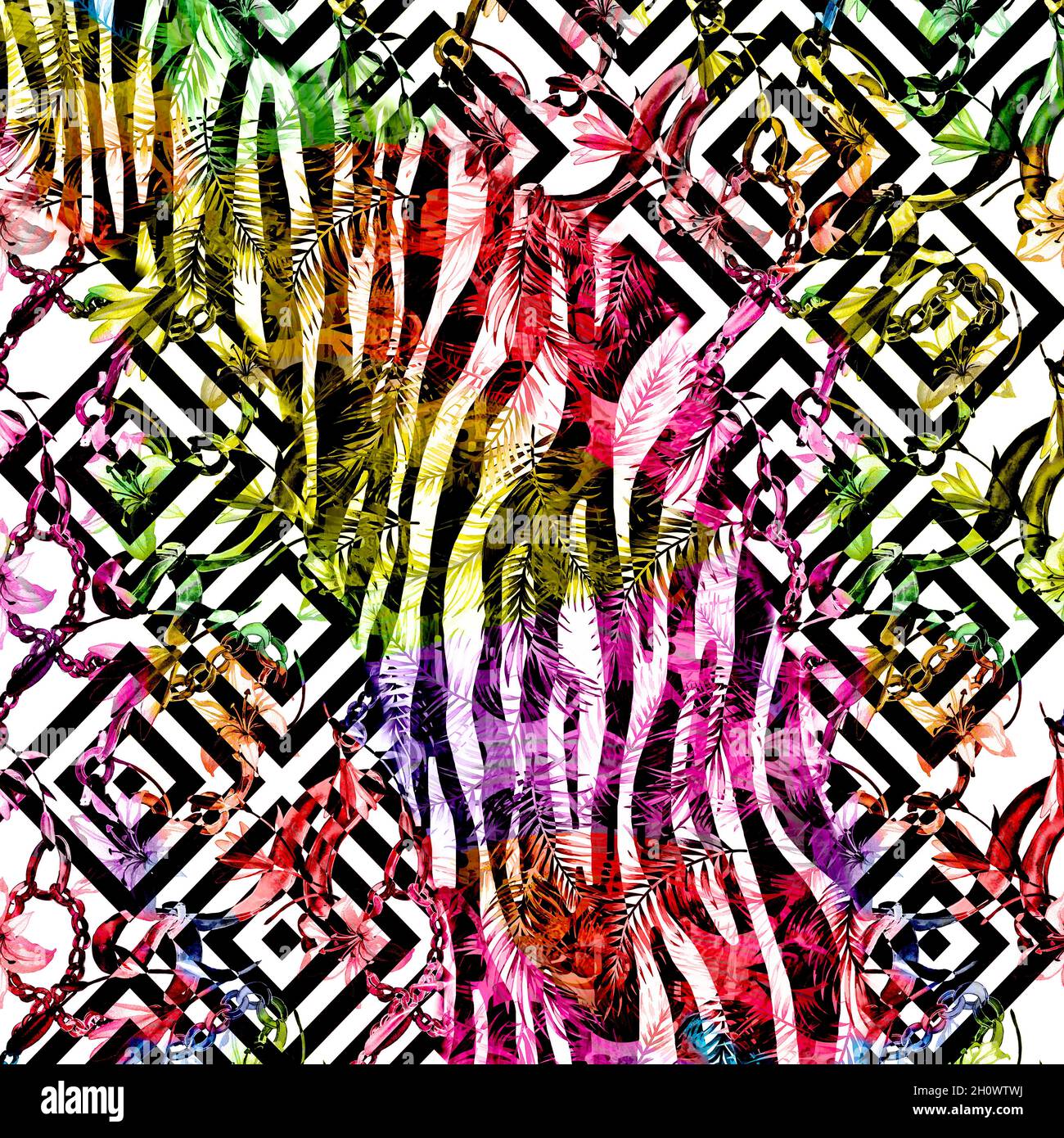 textile fashion prints, modern designs Stock Photo - Alamy
