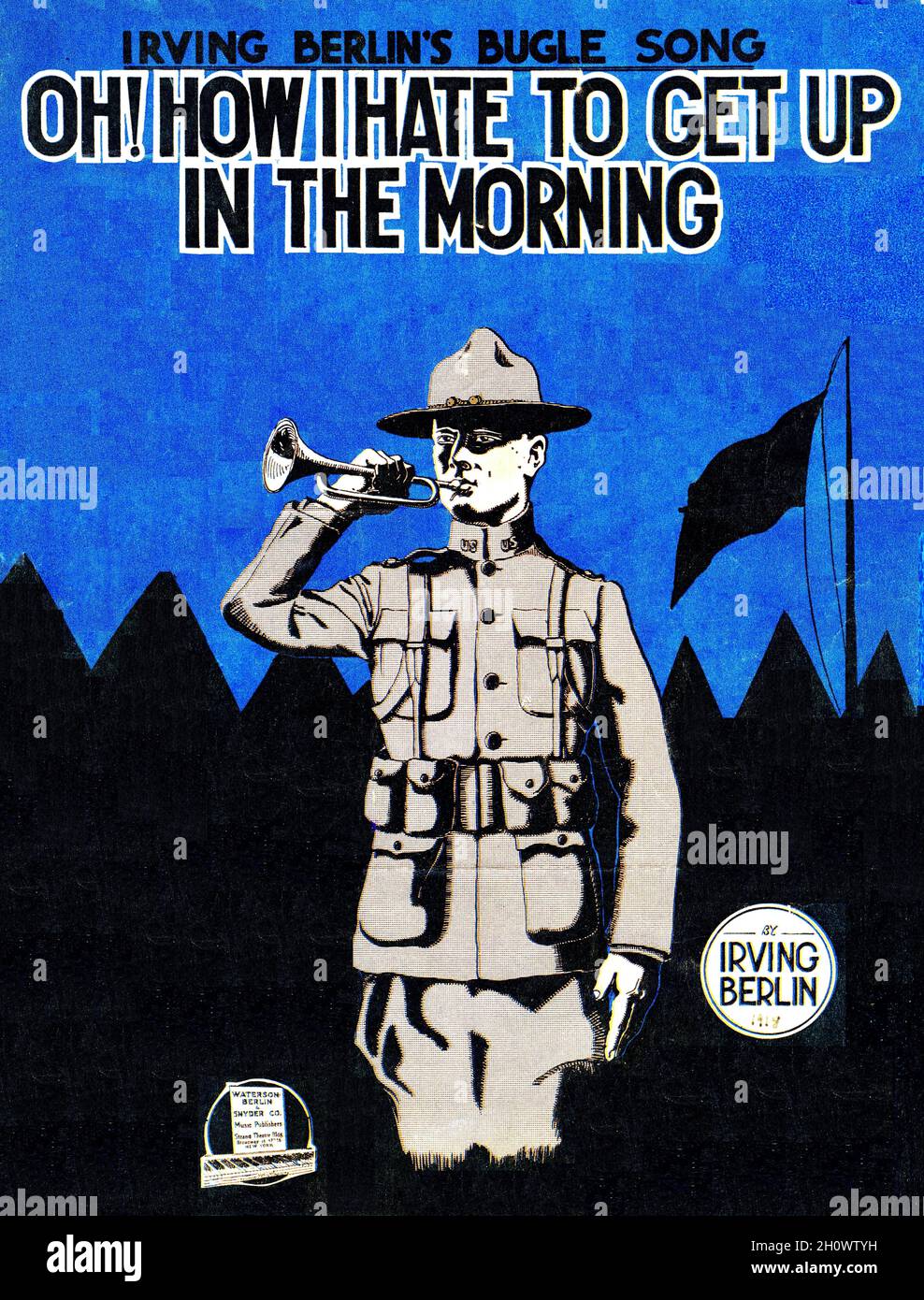 Oh! How I Hate to Get Up in the Morning, 1918 World War 1 sheet music ...