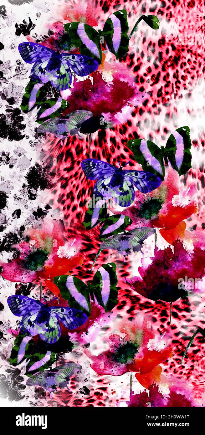 textile fashion prints, modern designs Stock Photo - Alamy