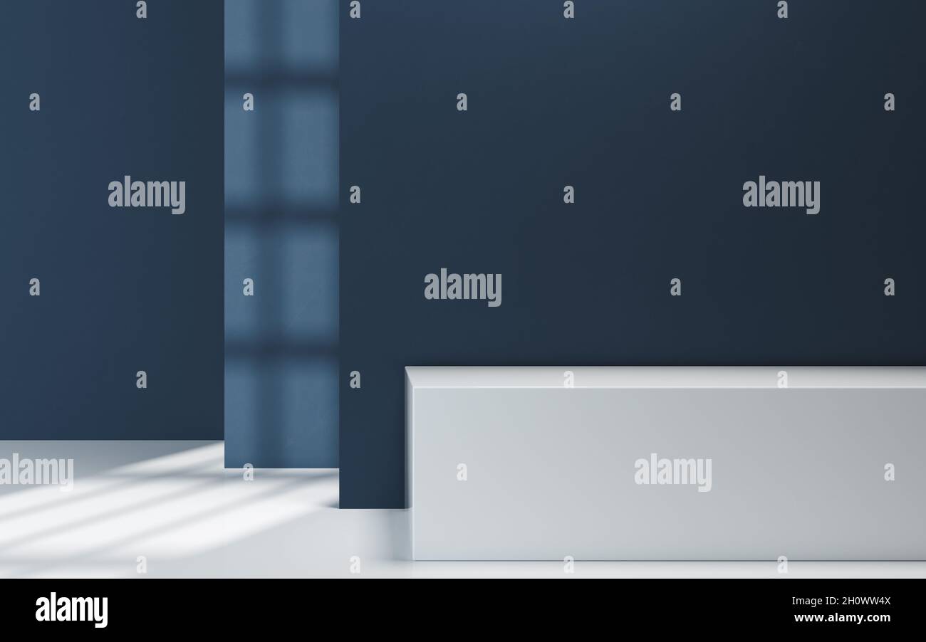 Light and shadow in an empty room, 3d rendering. Computer digital ...