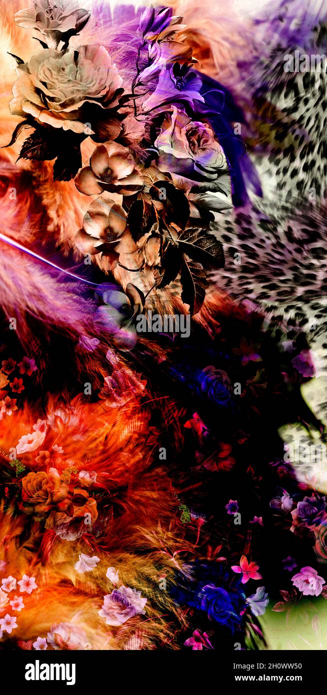 textile fashion prints, modern designs Stock Photo - Alamy