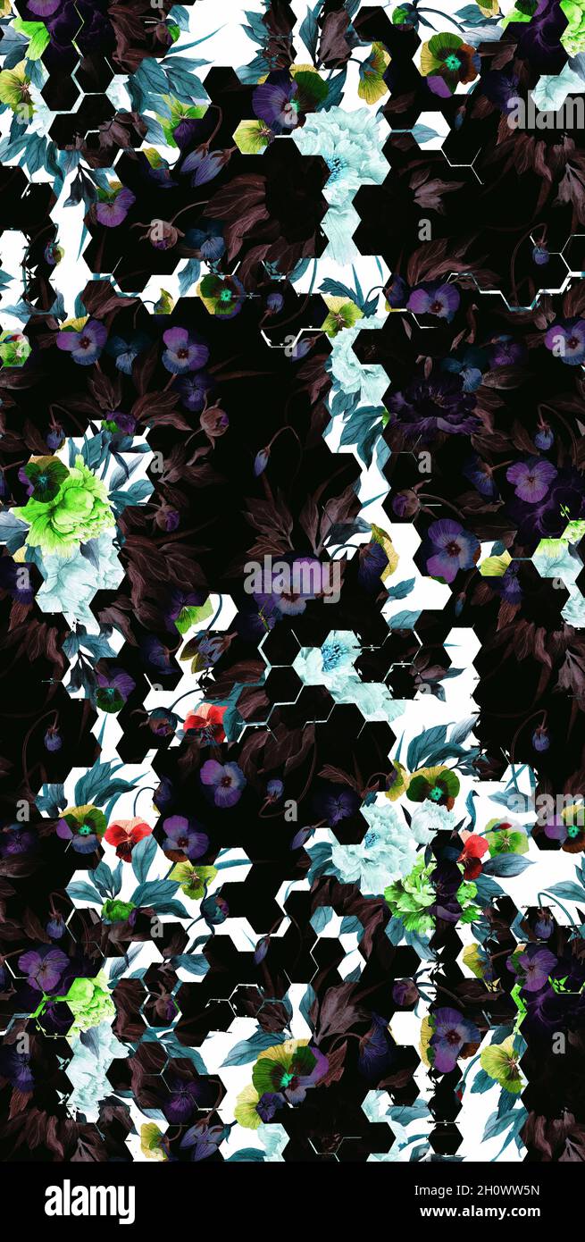 textile fashion prints, modern designs Stock Photo - Alamy