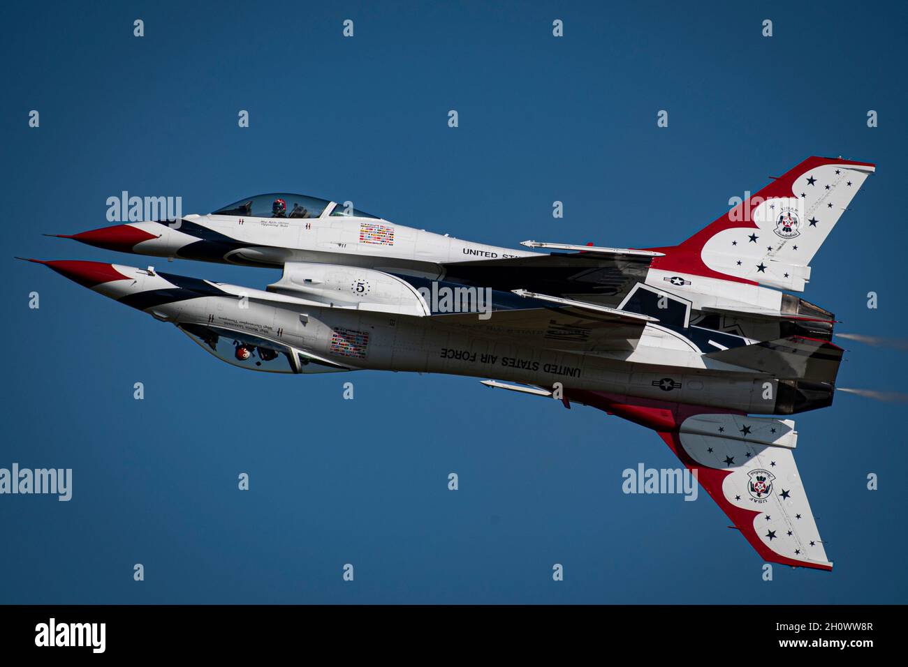 United States Air Force Air Demonstration Squadron "Thunderbirds" solo ...