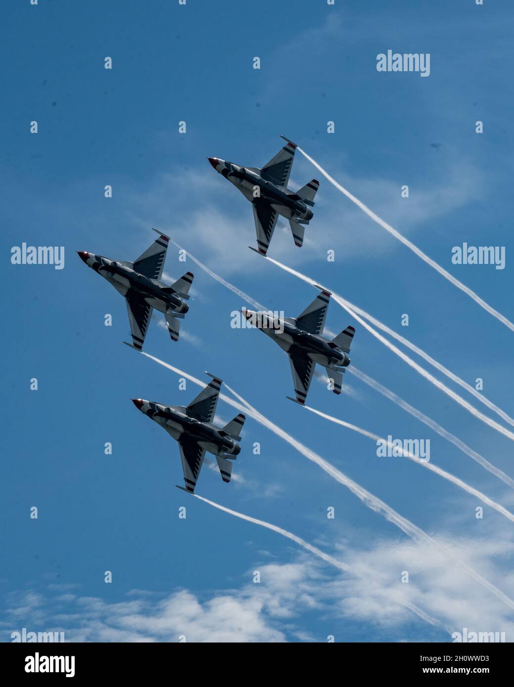 The U.S. Air Force Air Demonstration Squadron "Thunderbirds" fly in the ...
