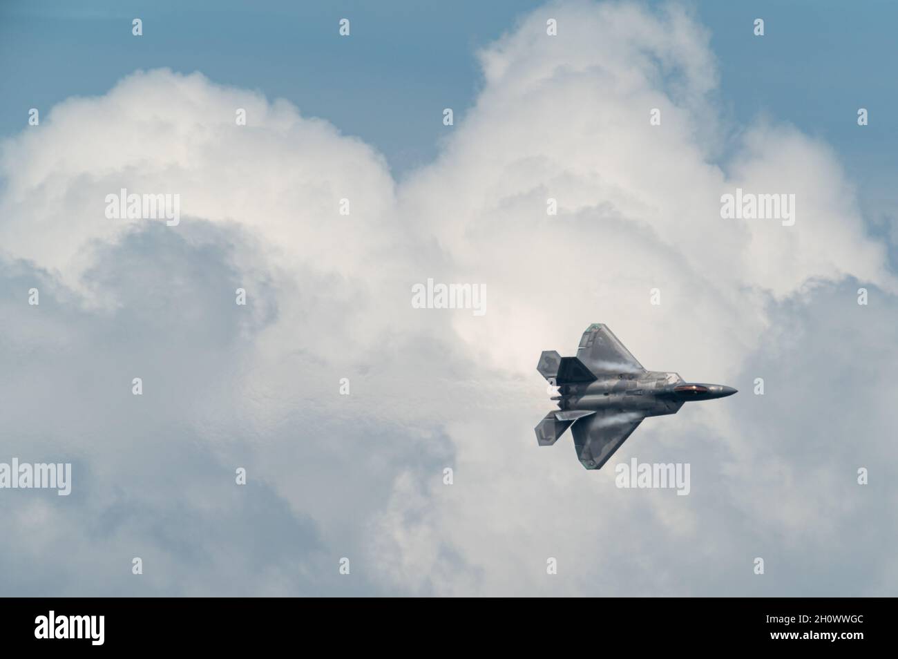 U.S. Air Force Maj. Josh Gunderson, F-22 Demo Team commander, performs ...