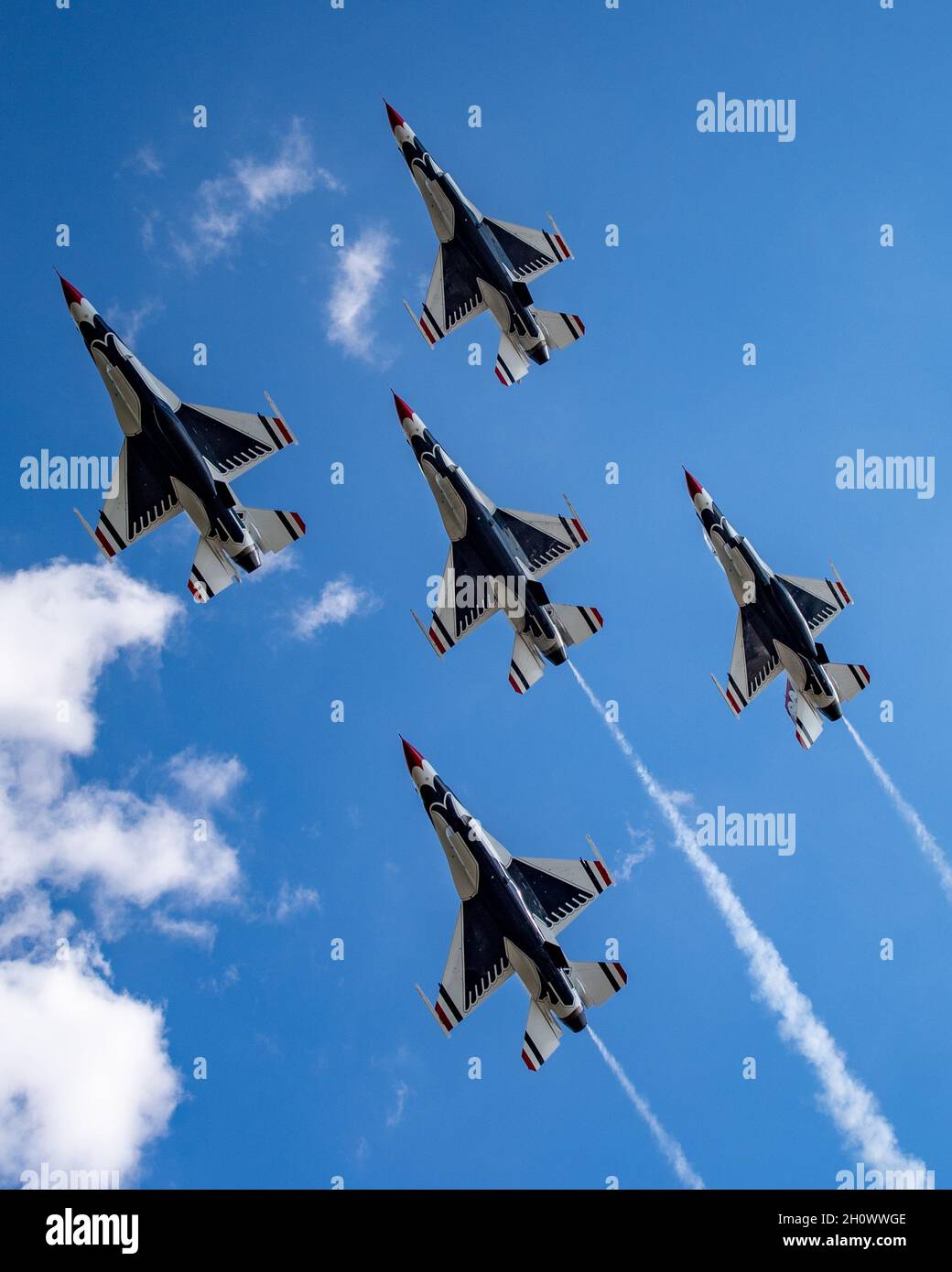 The U.S. Air Force Air Demonstration Squadron "Thunderbirds" perform ...