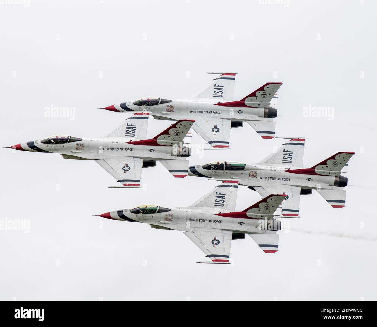 The U.S. Air Force Air Demonstration Squadron "Thunderbirds" perform ...