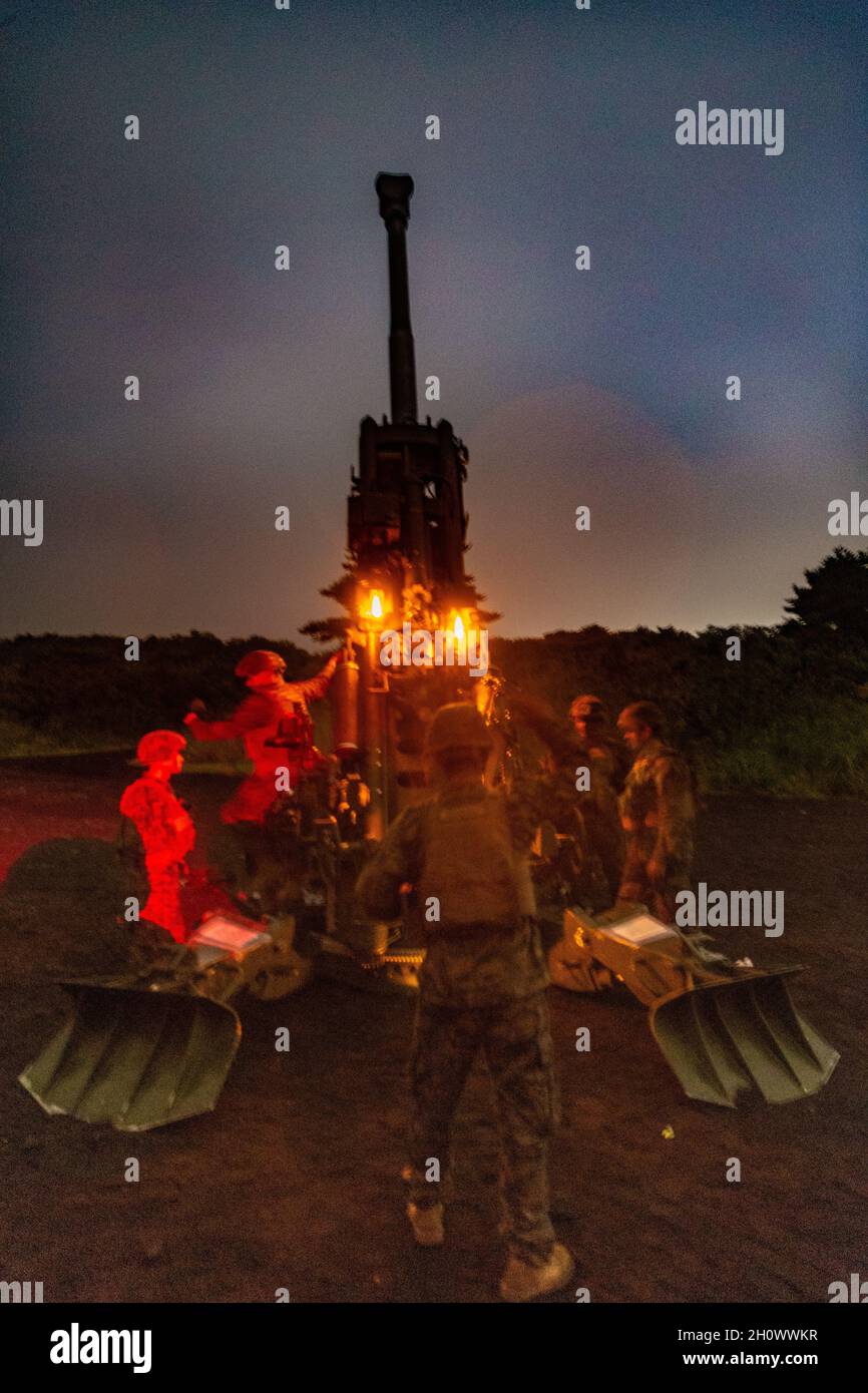 U.S. Marines with Echo Battery, Battalion Landing Team 3/5, 31st Marine ...