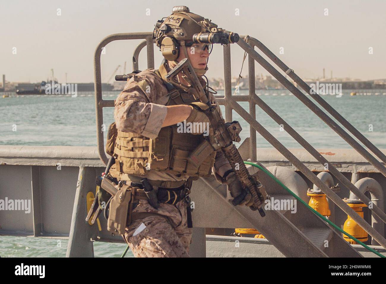 NAVAL SUPPORT ACTIVITY BAHRAIN (Sept. 22, 2021) – A Marine assigned to ...