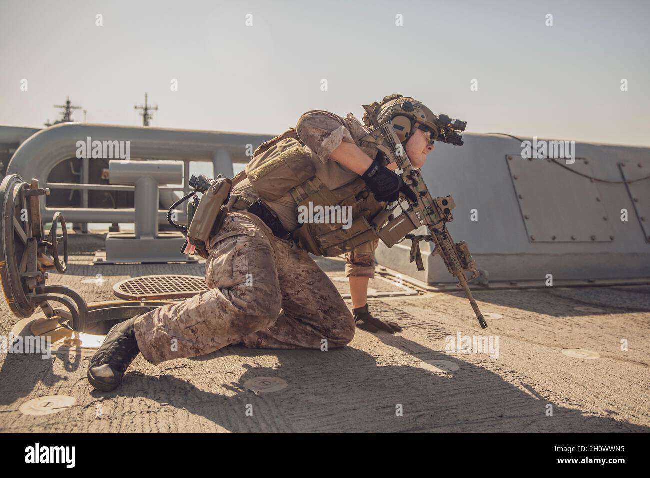 NAVAL SUPPORT ACTIVITY BAHRAIN (Sept. 22, 2021) – A Marine assigned to ...