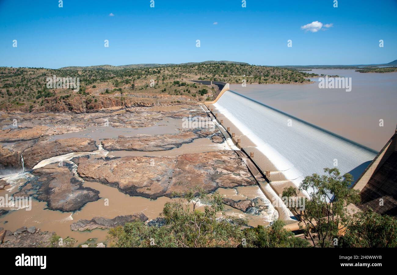 Burdekin Dam on lake Dalrymple central ,Queensland, Australia Stock ...