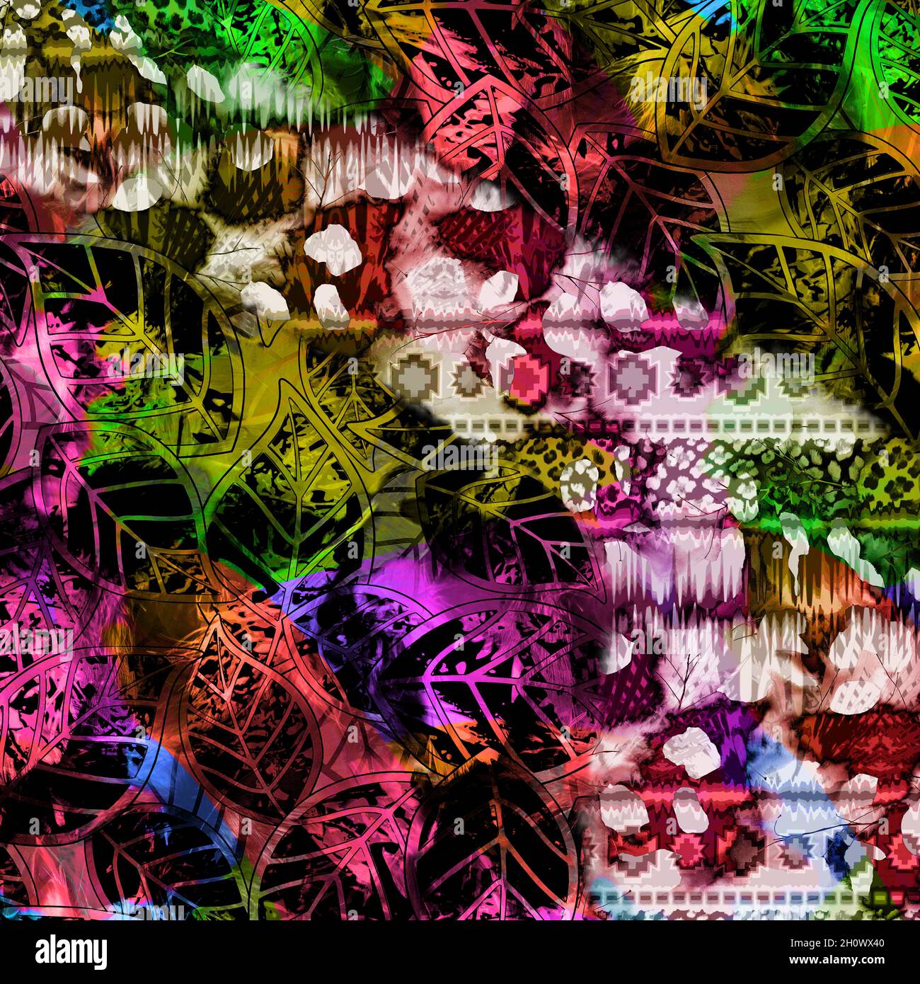 textile fashion prints, modern designs Stock Photo - Alamy