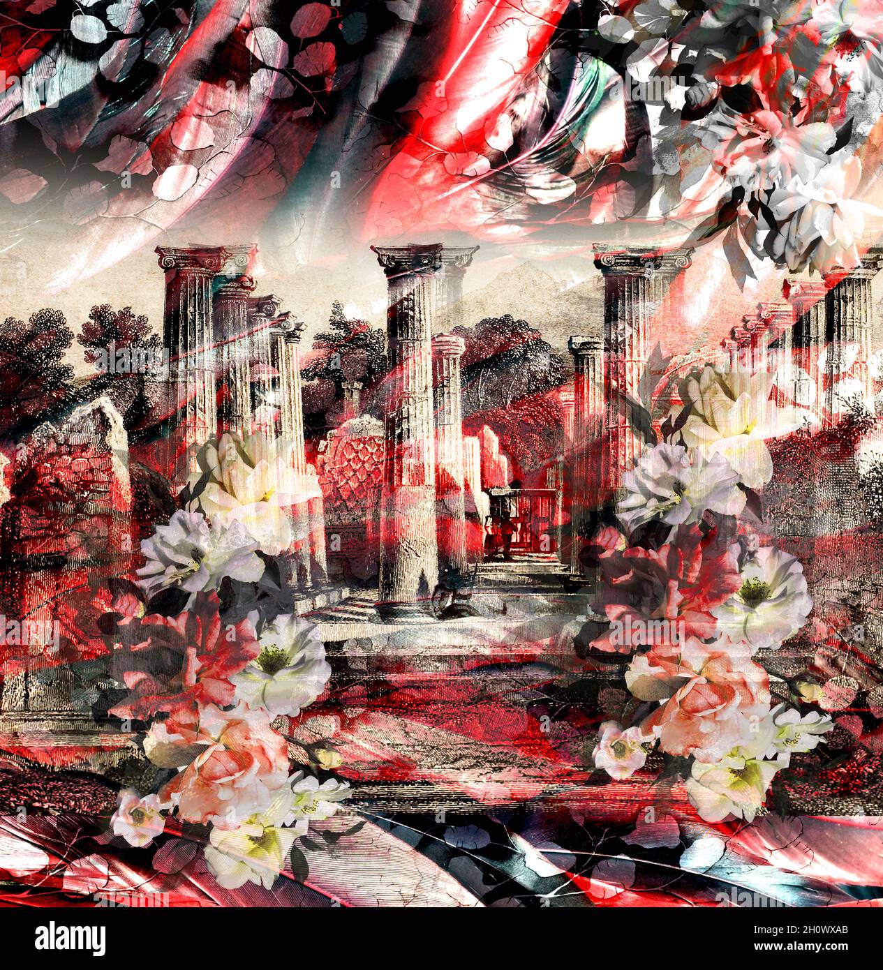 textile fashion prints, modern designs Stock Photo - Alamy