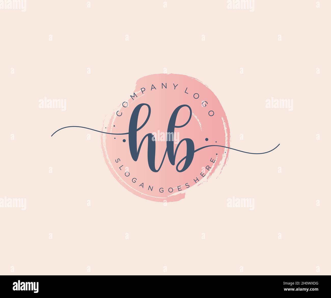 HB feminine logo. Usable for Nature, Salon, Spa, Cosmetic and Beauty ...