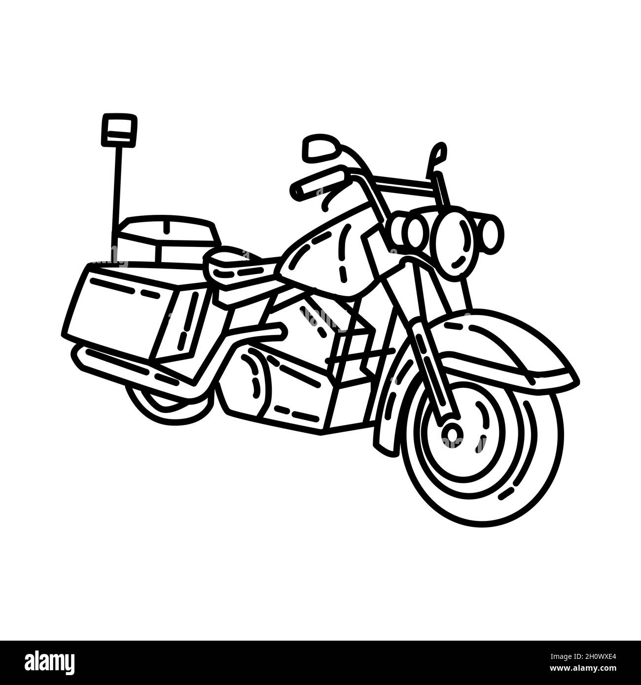 Police Motorcycle Officer Part of Police Equipment and Accessories Hand ...