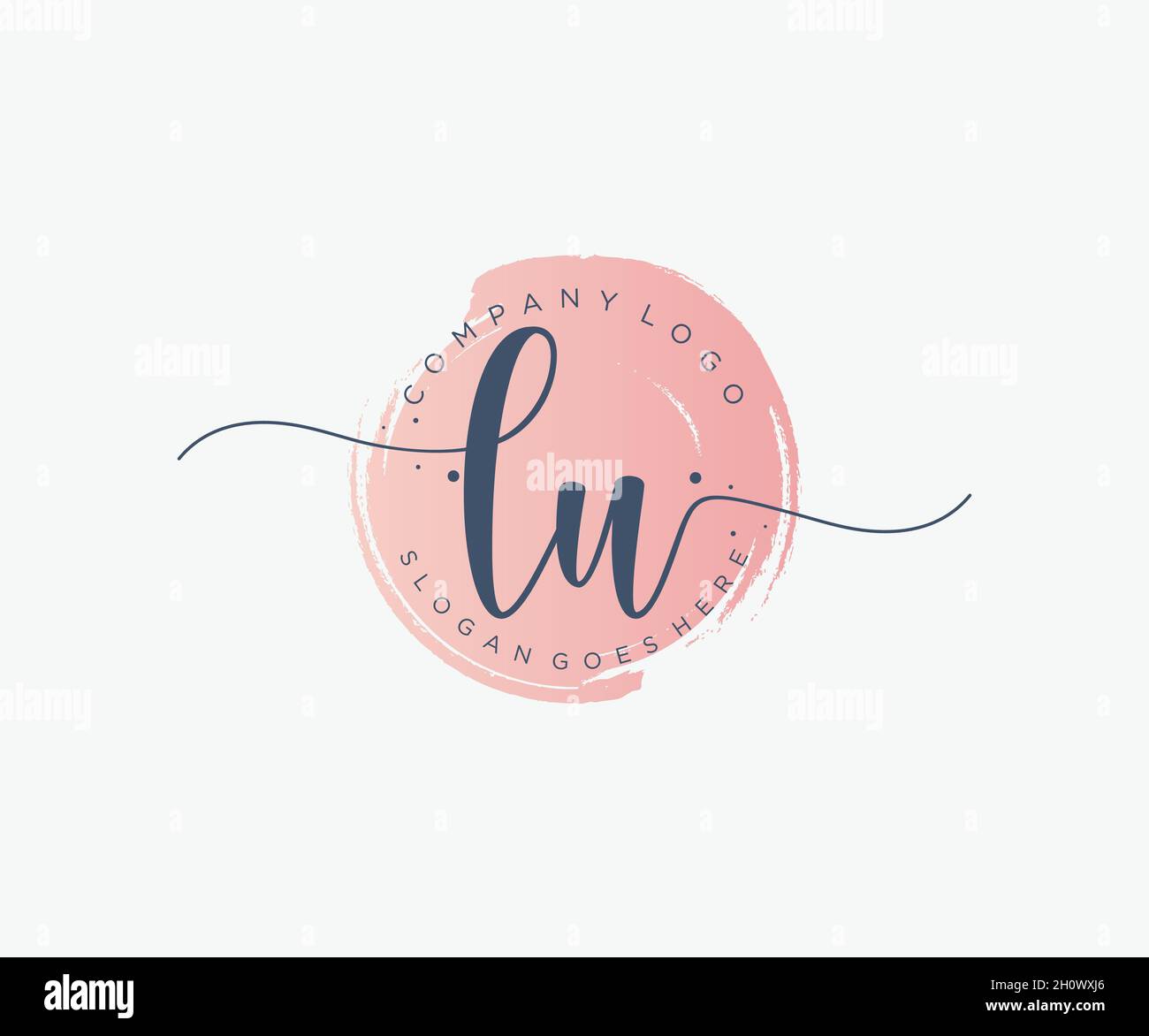 LU feminine logo. Usable for Nature, Salon, Spa, Cosmetic and Beauty ...