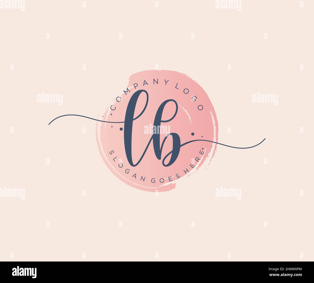 LB feminine logo. Usable for Nature, Salon, Spa, Cosmetic and Beauty ...