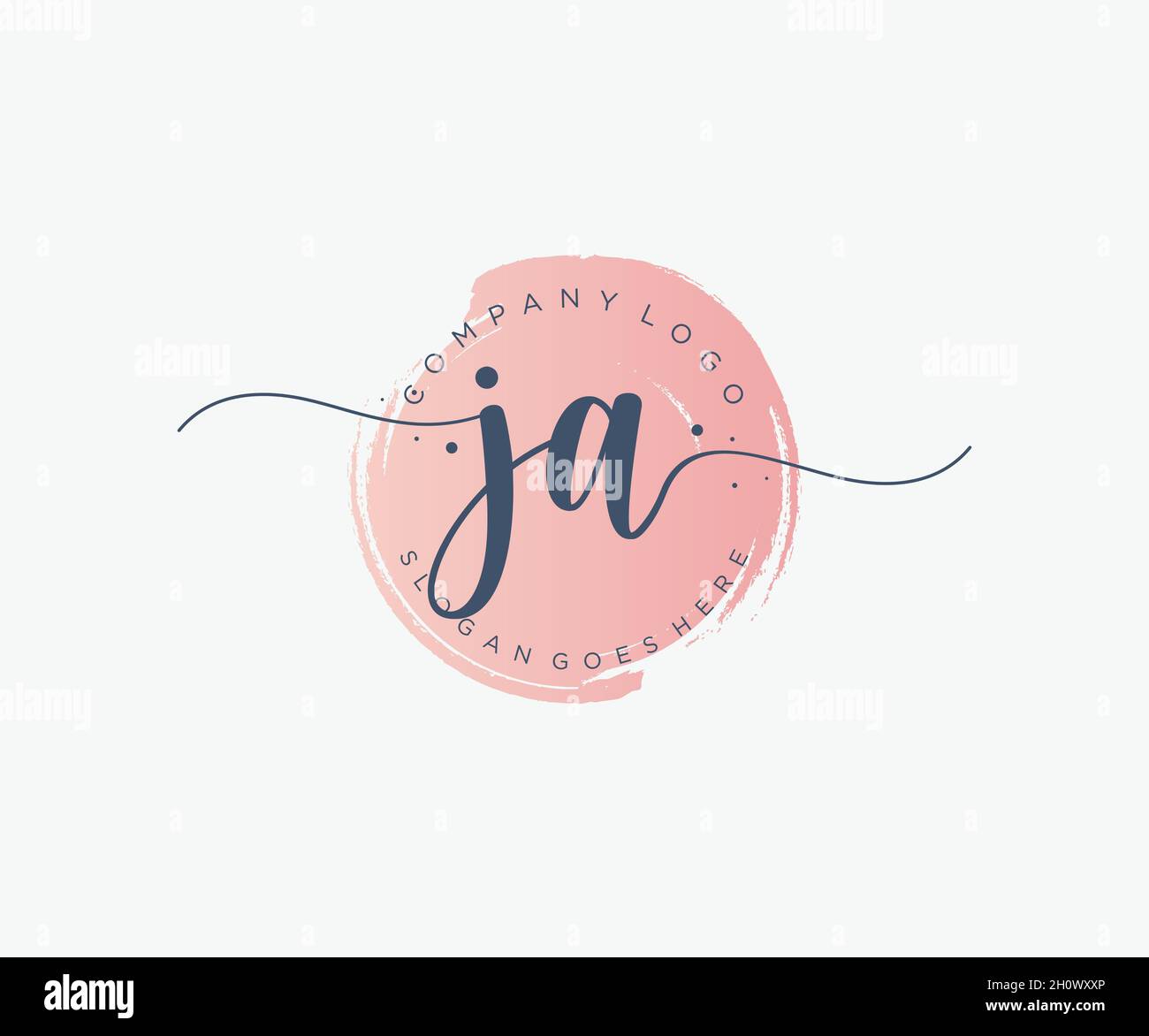 JA feminine logo. Usable for Nature, Salon, Spa, Cosmetic and Beauty ...