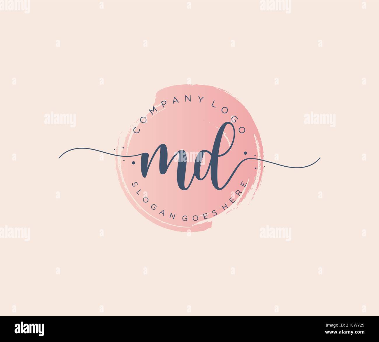 MD feminine logo. Usable for Nature, Salon, Spa, Cosmetic and Beauty ...
