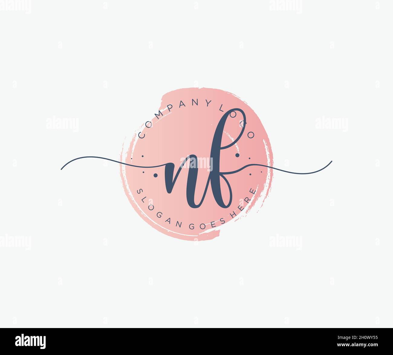 NF feminine logo. Usable for Nature, Salon, Spa, Cosmetic and Beauty ...