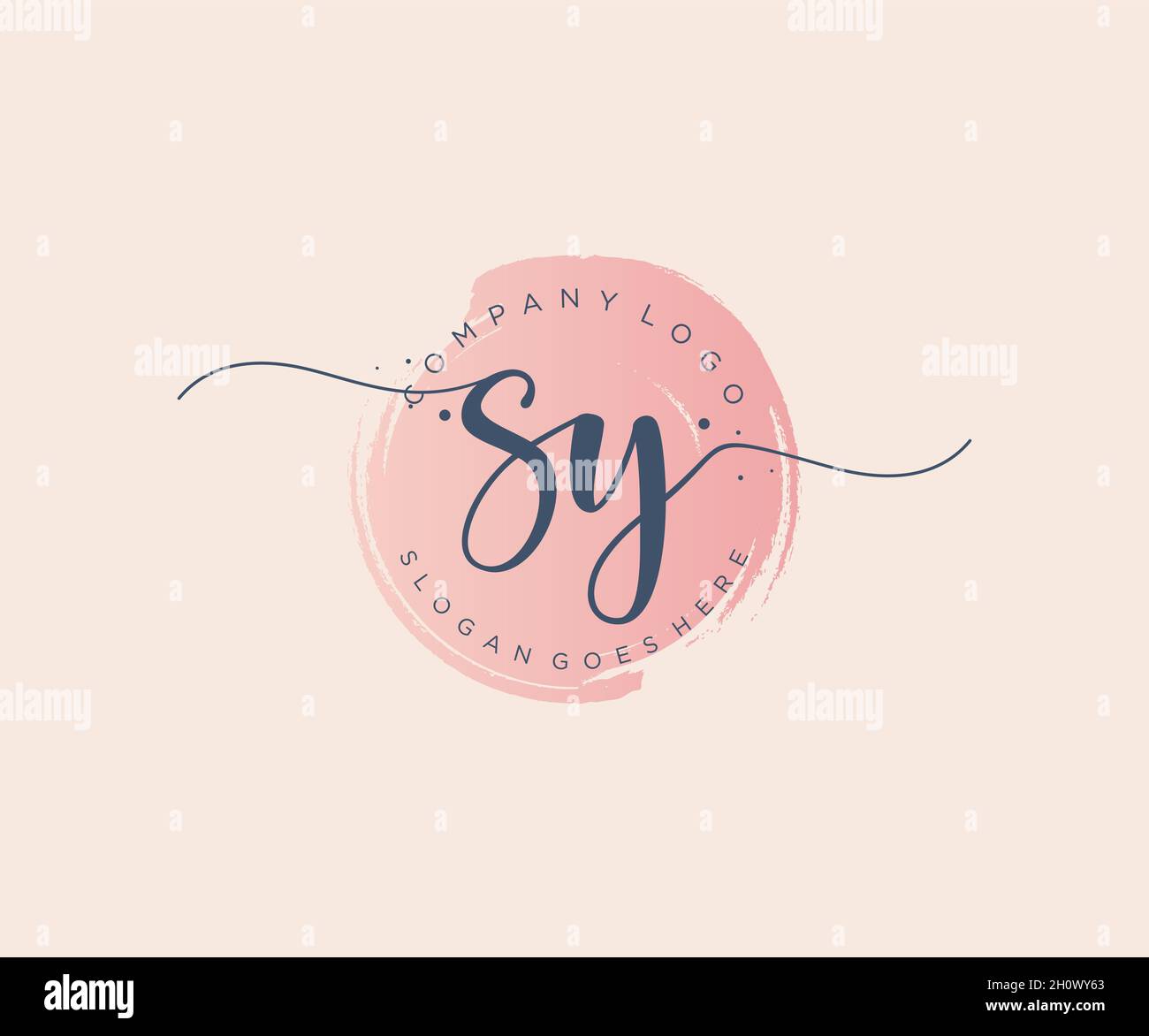 SY feminine logo. Usable for Nature, Salon, Spa, Cosmetic and Beauty ...