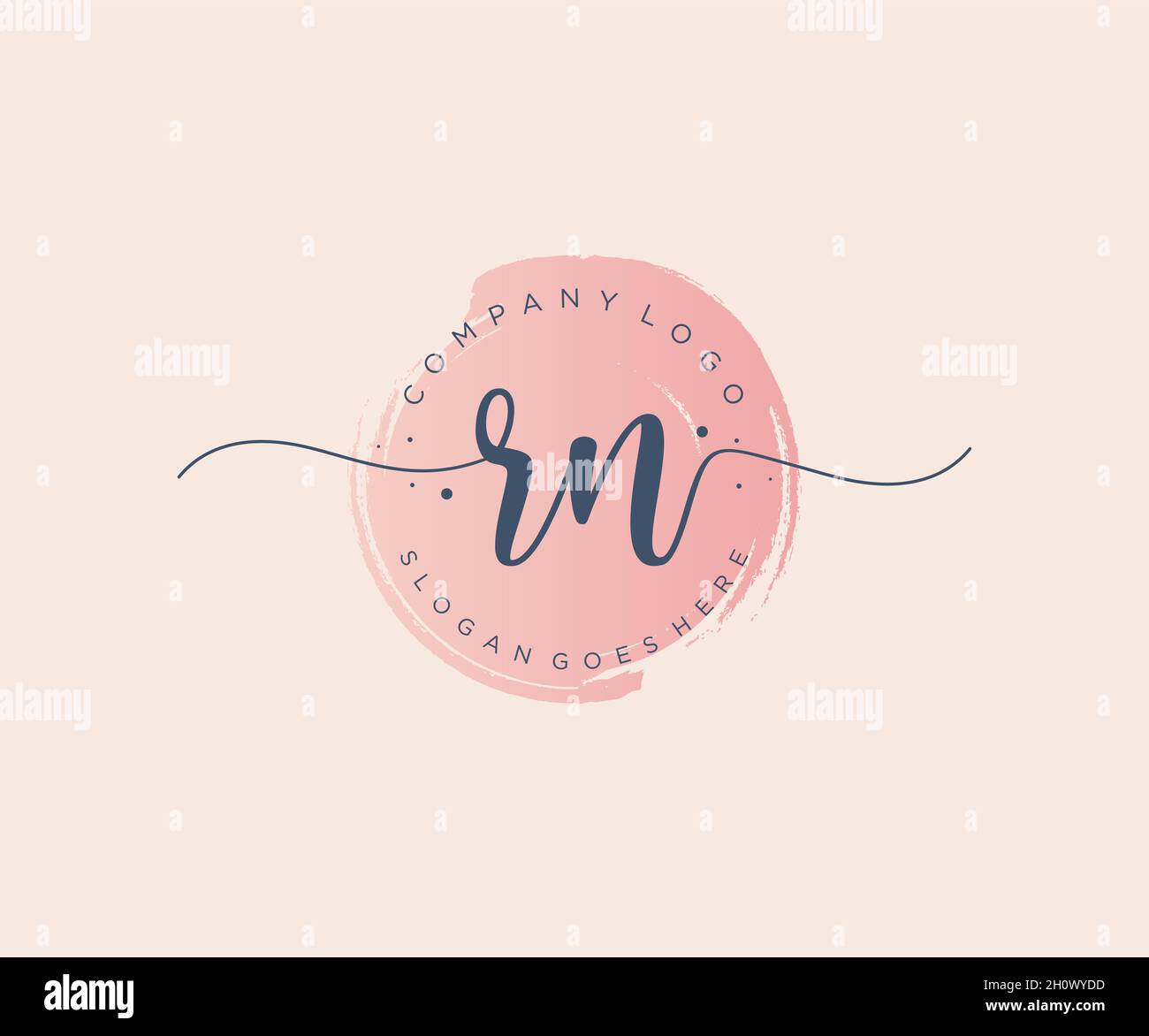 RN feminine logo. Usable for Nature, Salon, Spa, Cosmetic and Beauty ...