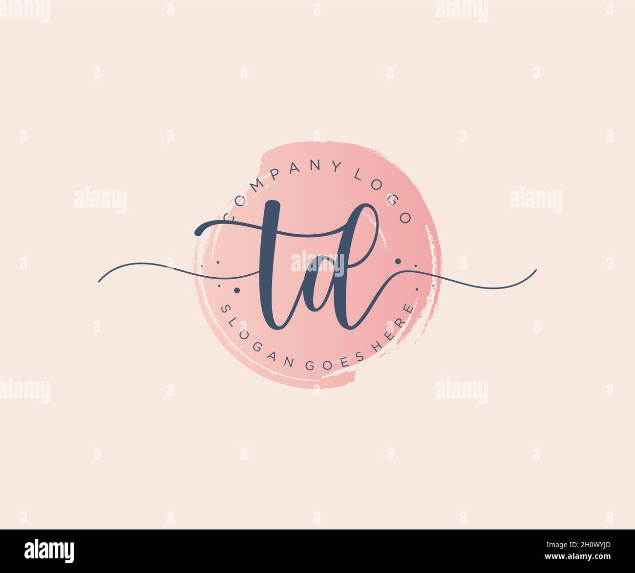 TD feminine logo. Usable for Nature, Salon, Spa, Cosmetic and Beauty ...