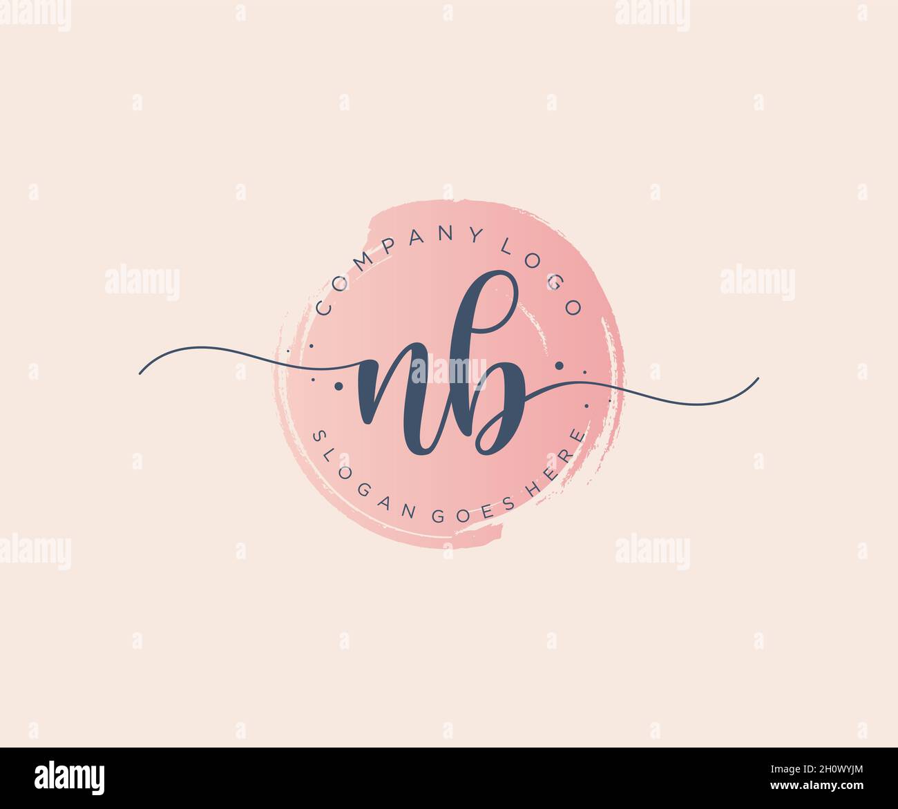 NB feminine logo. Usable for Nature, Salon, Spa, Cosmetic and Beauty ...