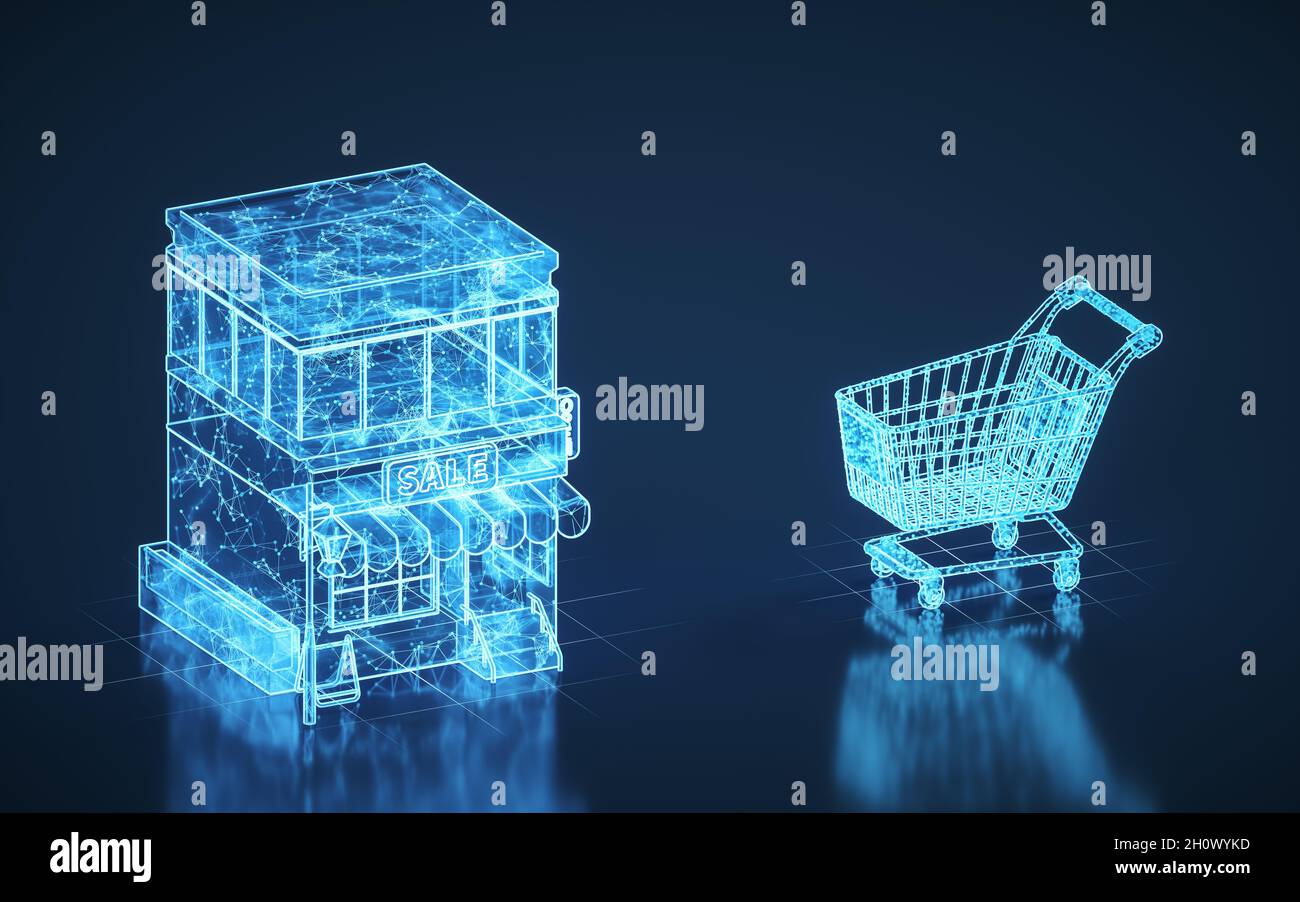 Promotions and shopping carts, 3d rendering. Computer digital drawing ...