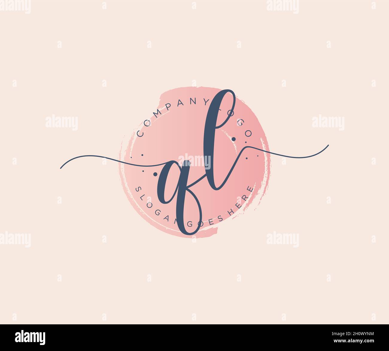 QL feminine logo. Usable for Nature, Salon, Spa, Cosmetic and Beauty ...