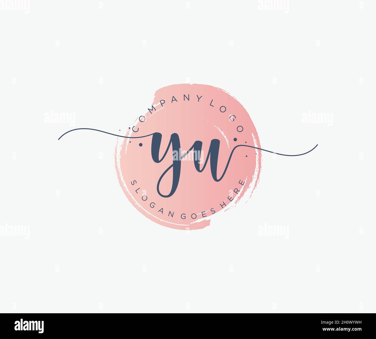 YU feminine logo. Usable for Nature, Salon, Spa, Cosmetic and Beauty ...