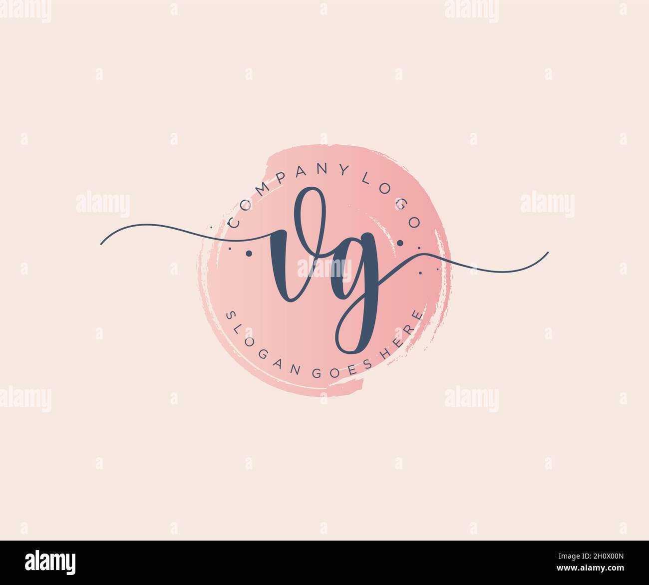 VG feminine logo. Usable for Nature, Salon, Spa, Cosmetic and Beauty ...