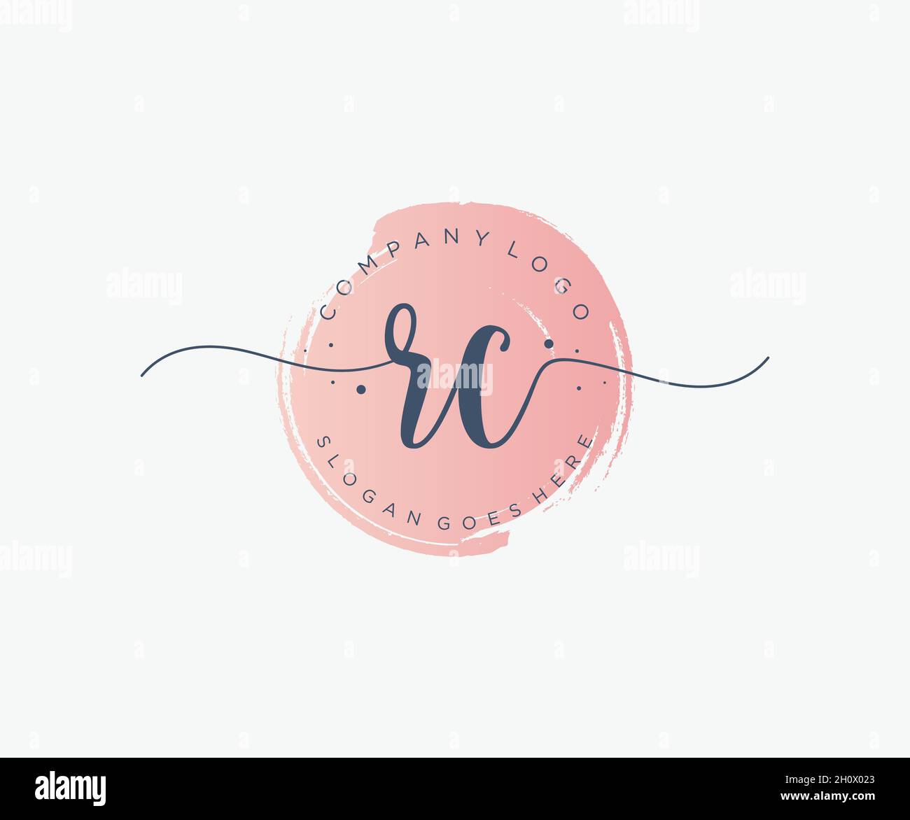 RC feminine logo. Usable for Nature, Salon, Spa, Cosmetic and Beauty ...
