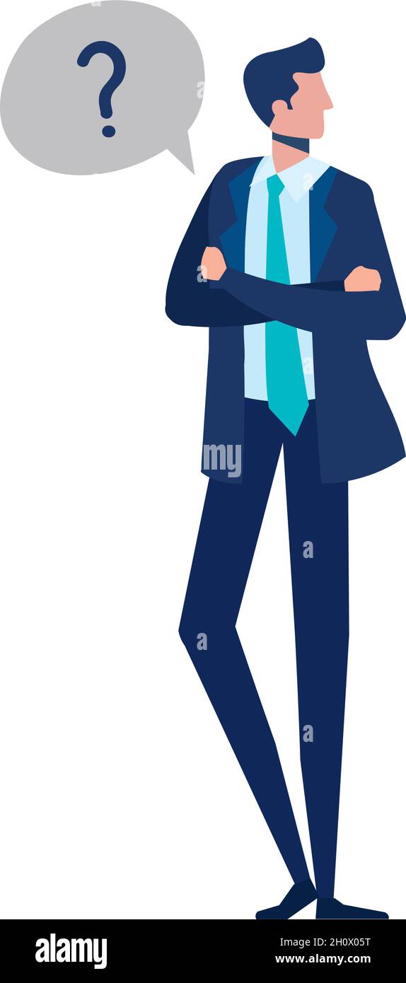 Character doubting Stock Vector Images - Alamy