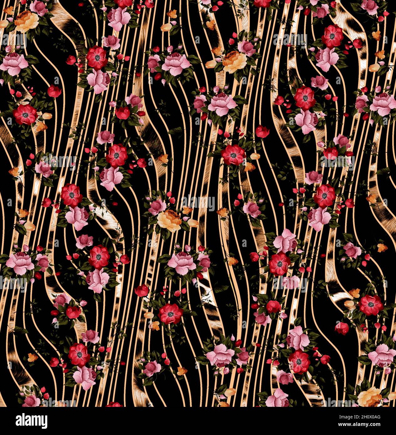 textile fashion prints, modern designs Stock Photo - Alamy