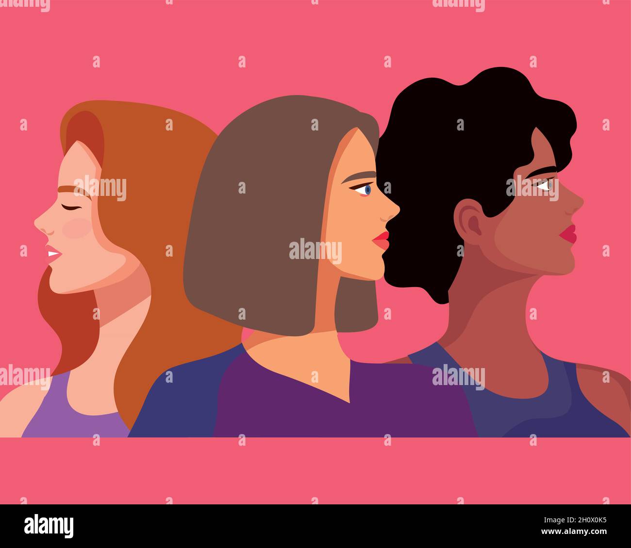 three beautiful women characters Stock Vector Image & Art - Alamy