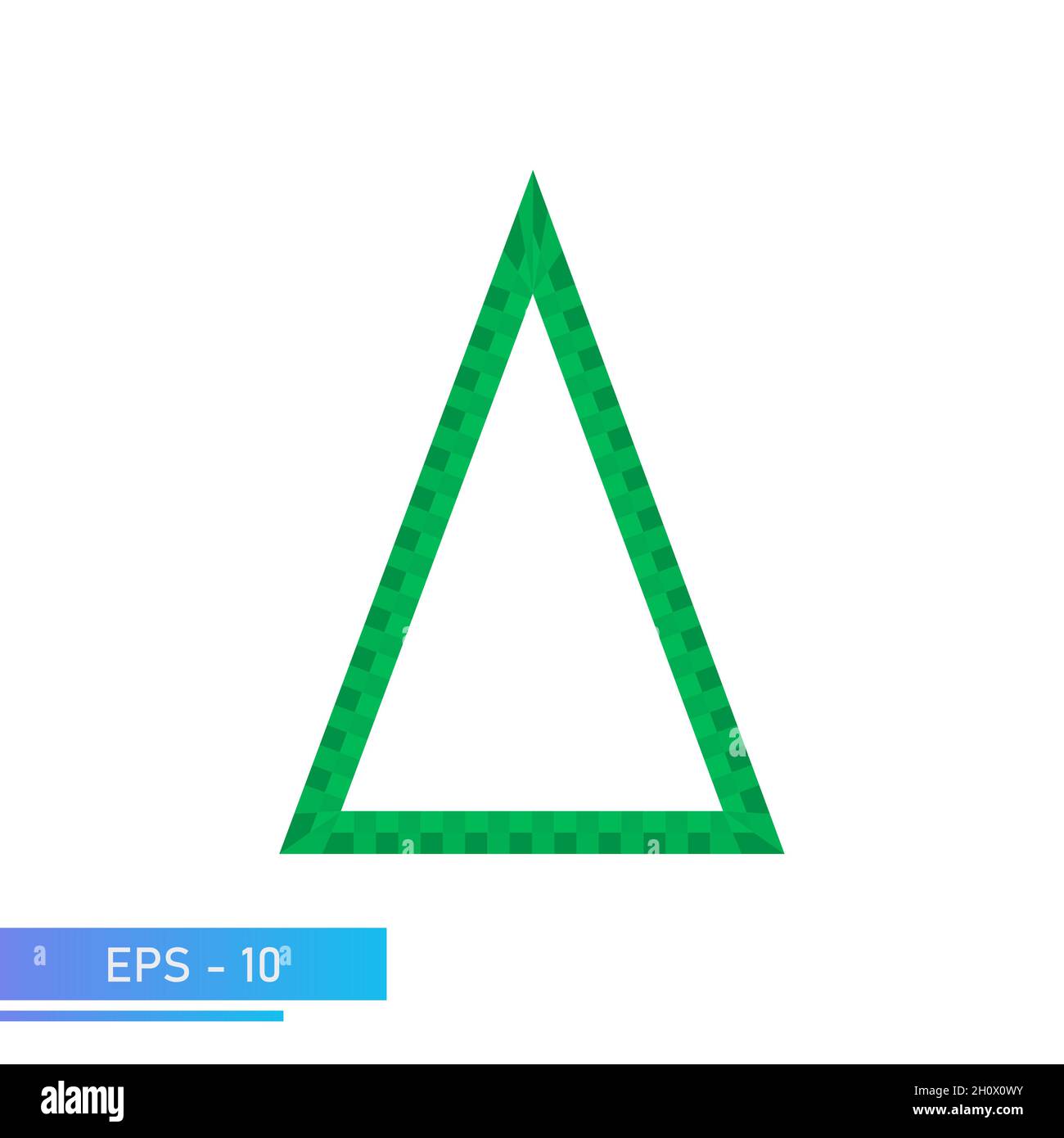 Modern christmas tree. Easy triangle. Pixel green. Modern illustration ...