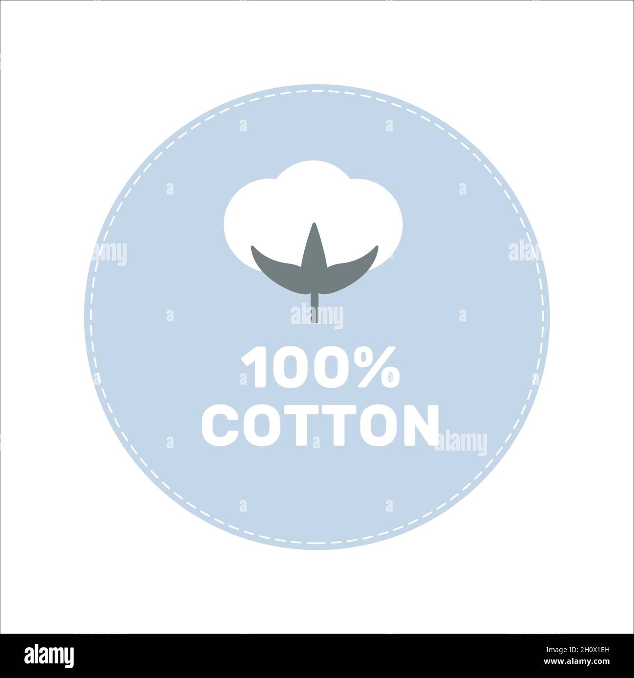 Cotton label, organic cotton sign with delicate pastel colors isolated ...