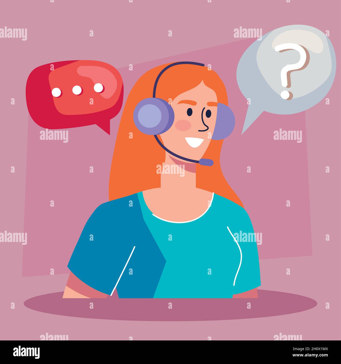 female customer service worker Stock Vector Image & Art - Alamy