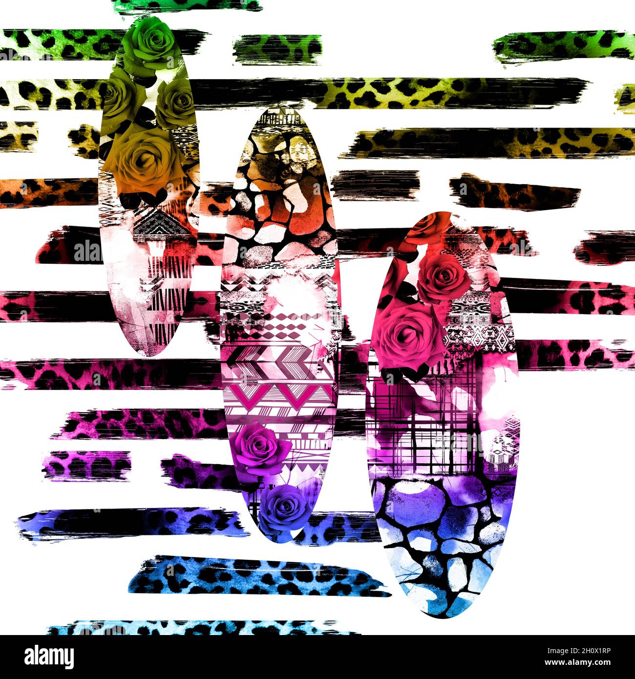 textile fashion prints, modern designs Stock Photo - Alamy