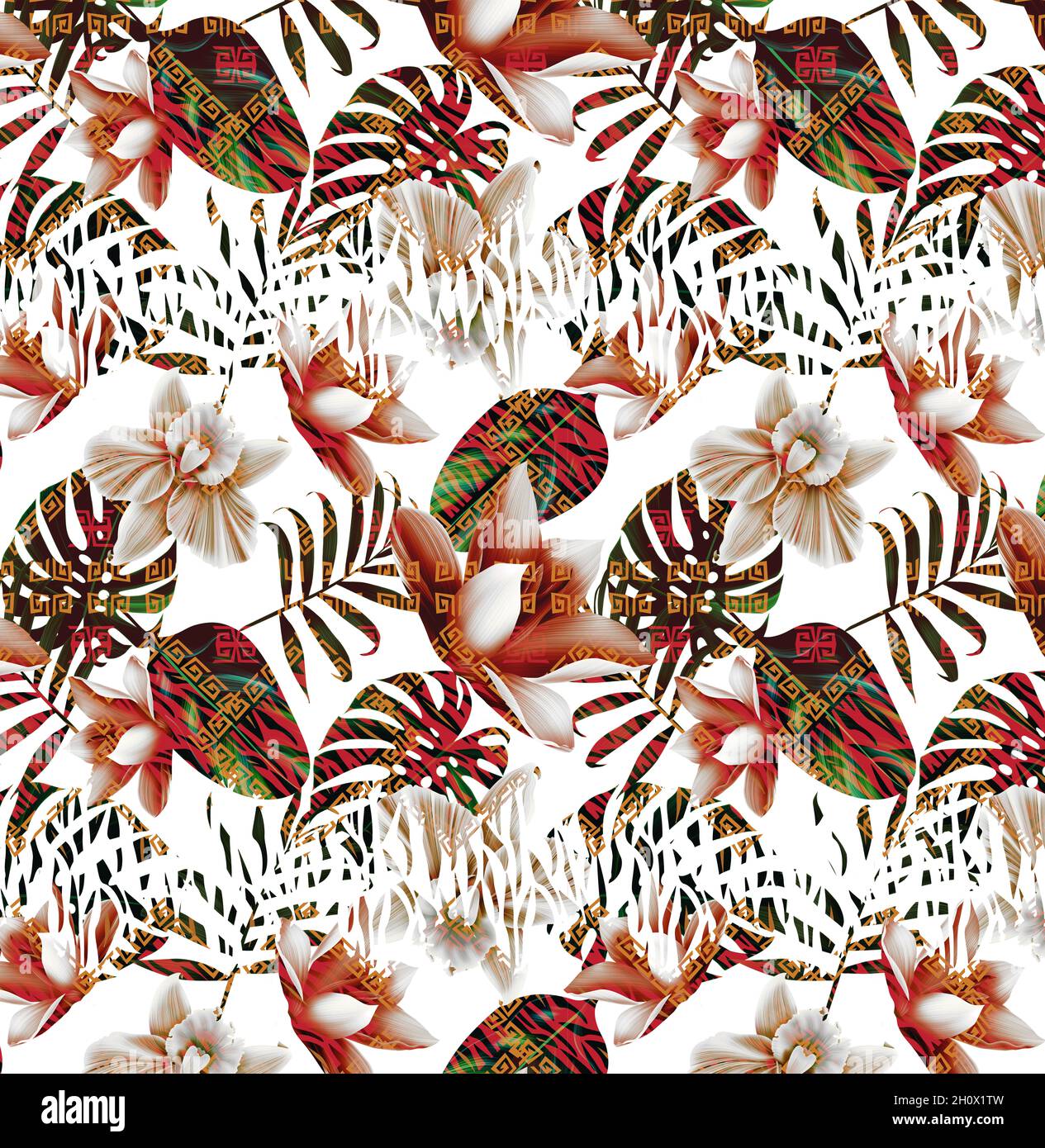 textile fashion prints, modern designs Stock Photo - Alamy