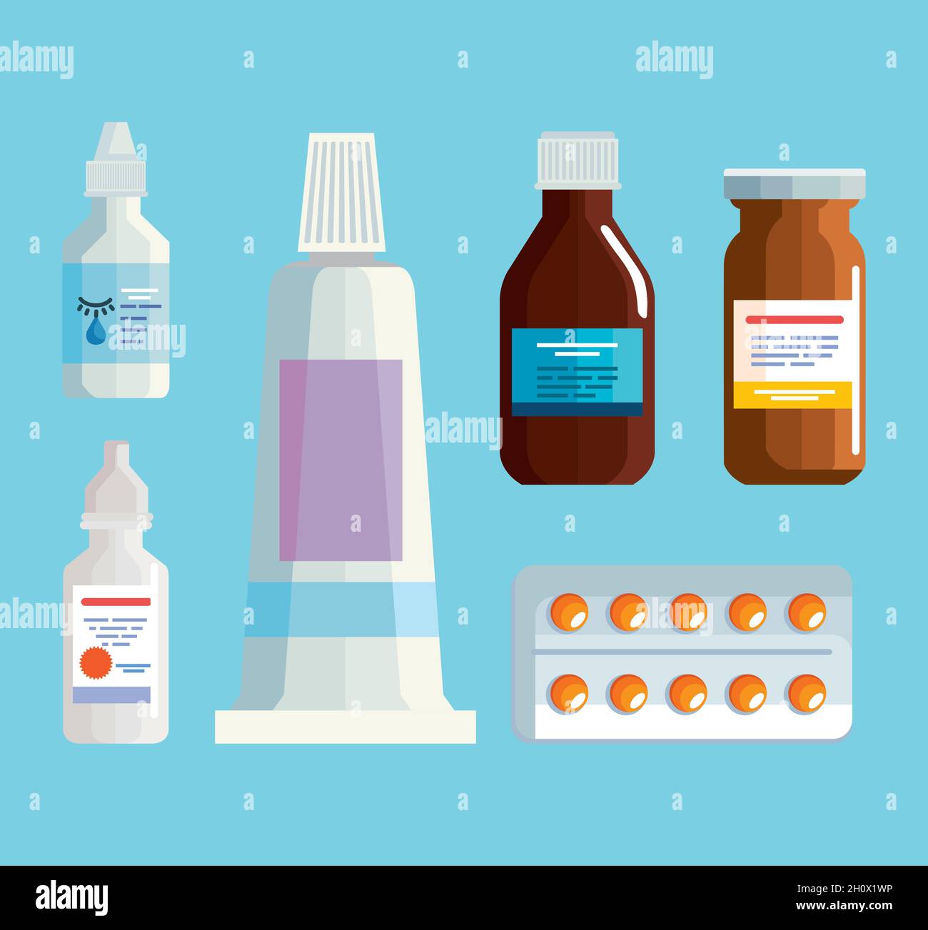 pharmacy medicine six icons Stock Vector Image & Art - Alamy