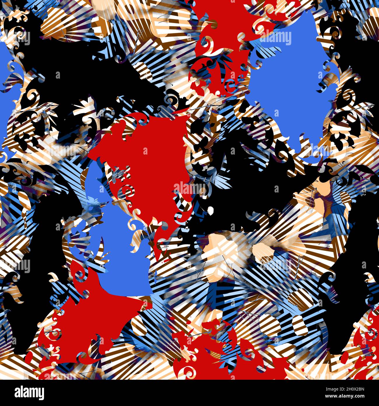 textile fashion prints, modern designs Stock Photo - Alamy