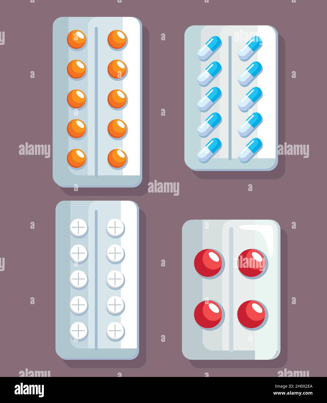 Four pills Stock Vector Images - Alamy