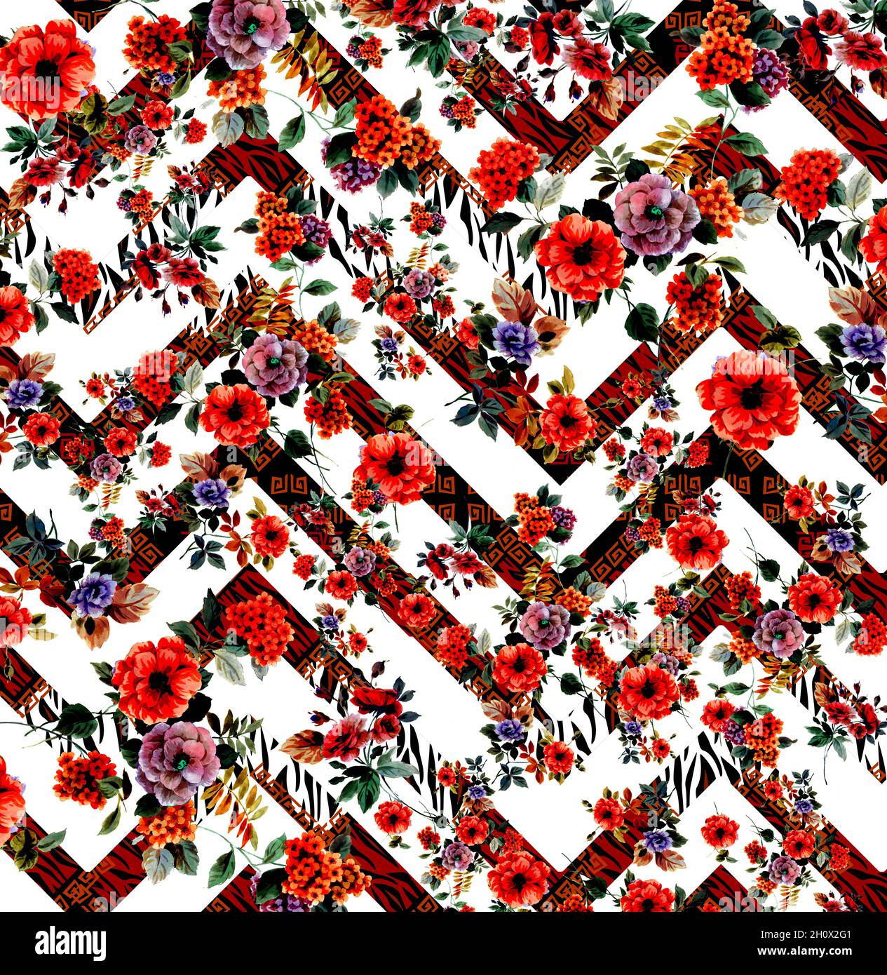 textile fashion prints, modern designs Stock Photo - Alamy