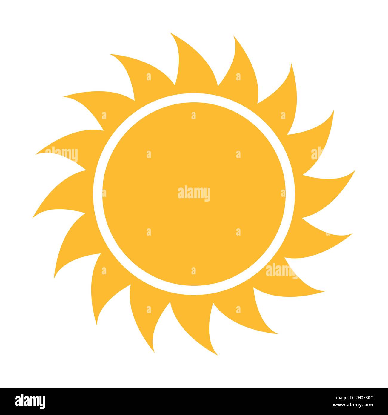 Sun flat icon vector. Summer pictogram. Sunlight symbol. for website ...