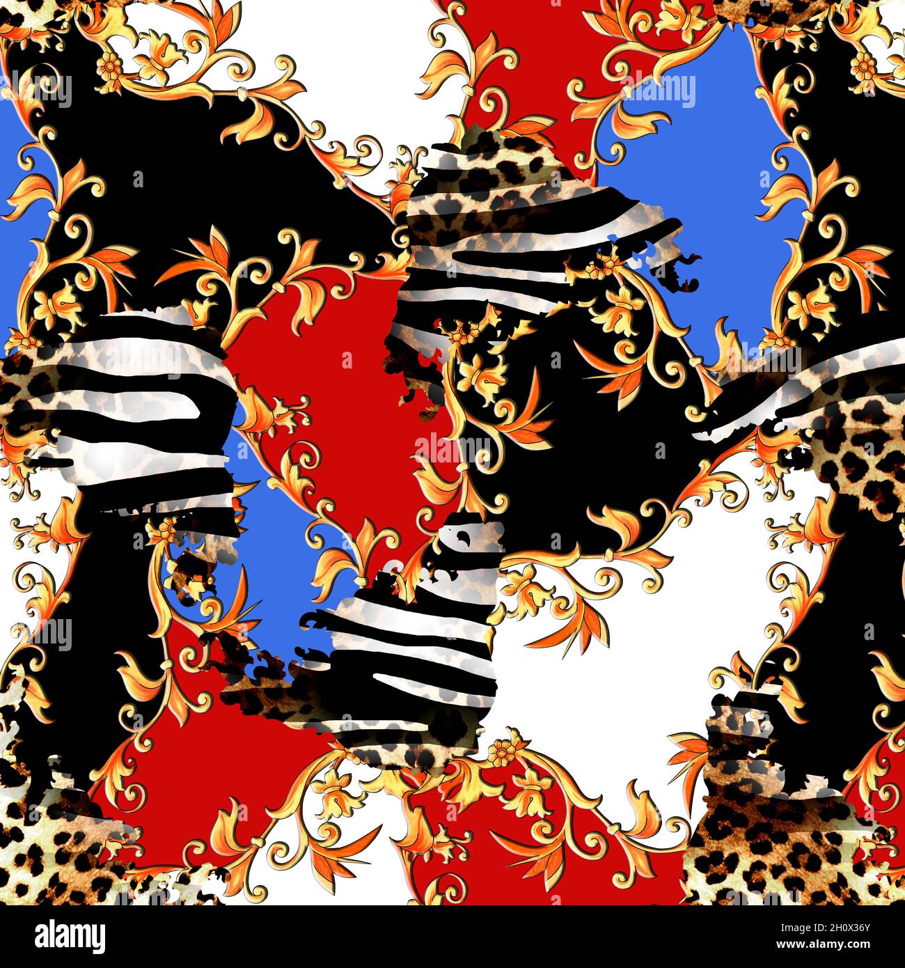 textile fashion prints, modern designs Stock Photo - Alamy