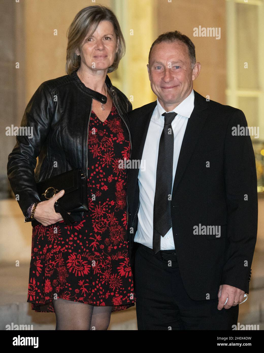 Paris, France. 14th Oct, 2021. Jean-Pierre Papin and this wife Florence ...