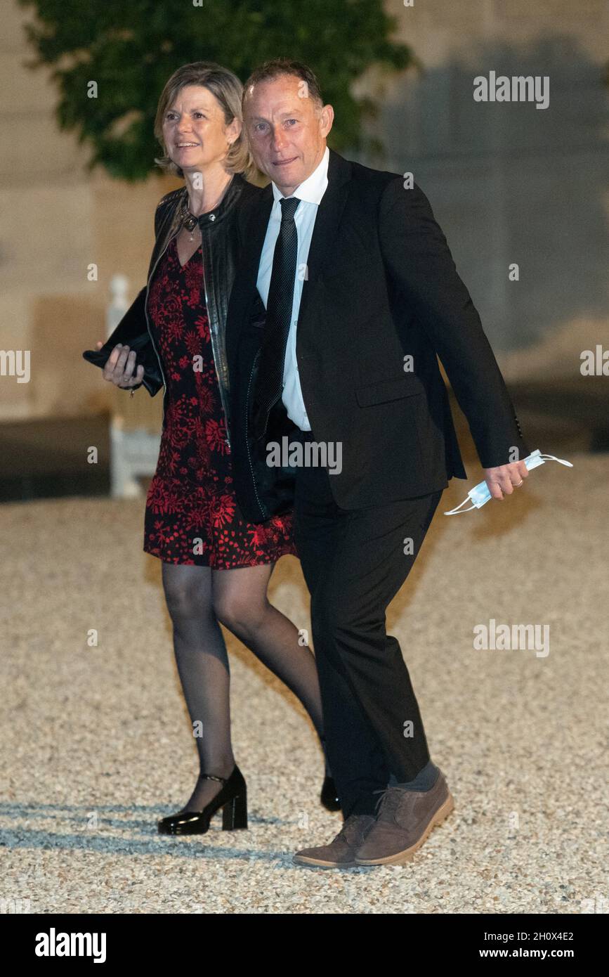 Paris, France. 14th Oct, 2021. Jean-Pierre Papin and this wife Florence ...